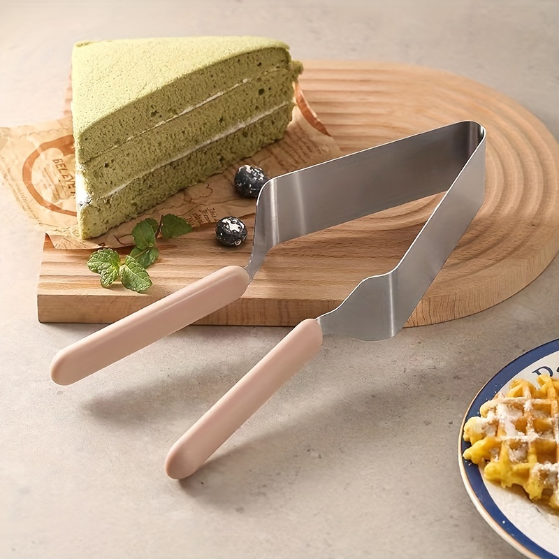 Stainless Steel Cake Slicer & Server Set - Triangle Wedge, Pie Serving ...
