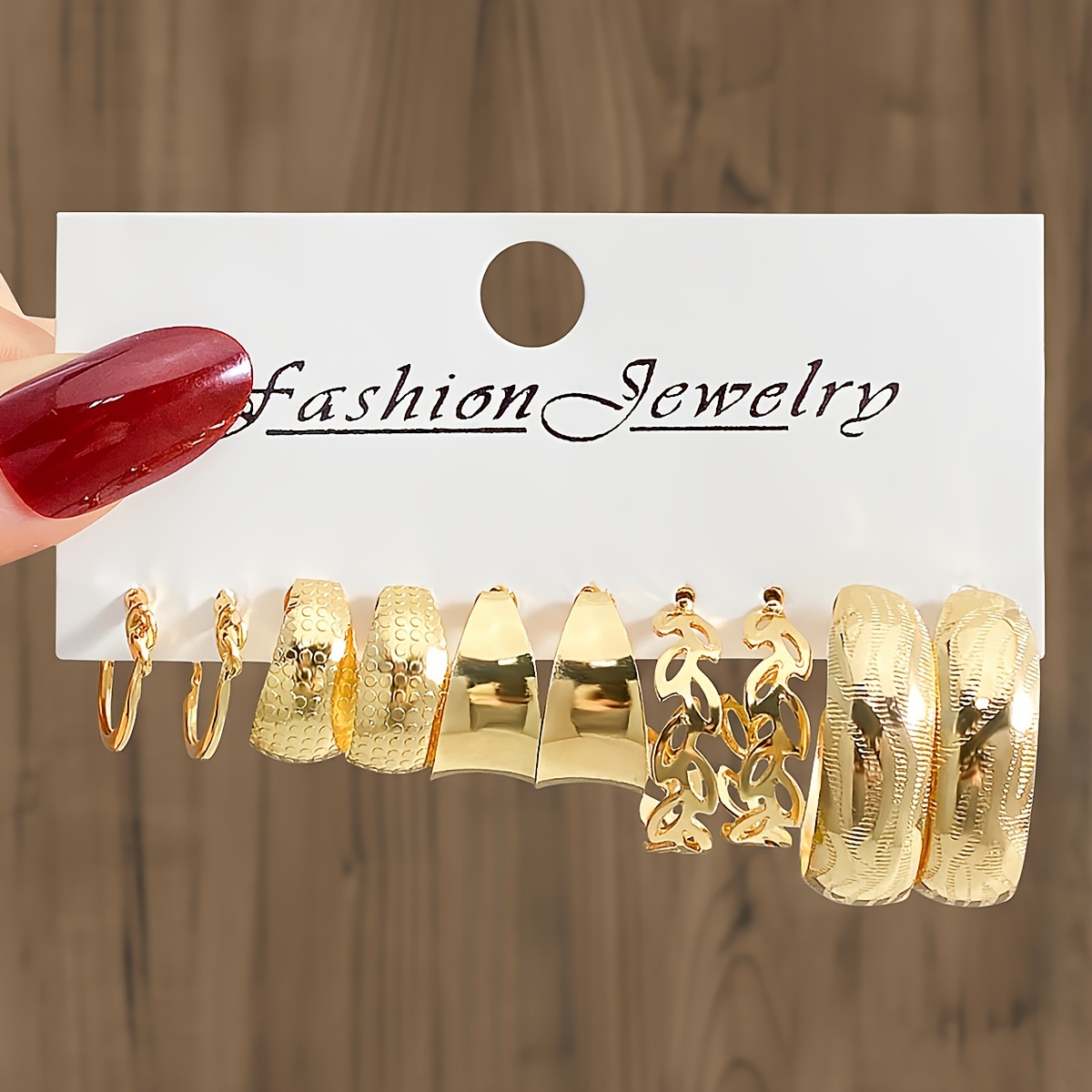 Golden Hollow Leaves Love Heart Flower Geometric Hoop - Temu Canada