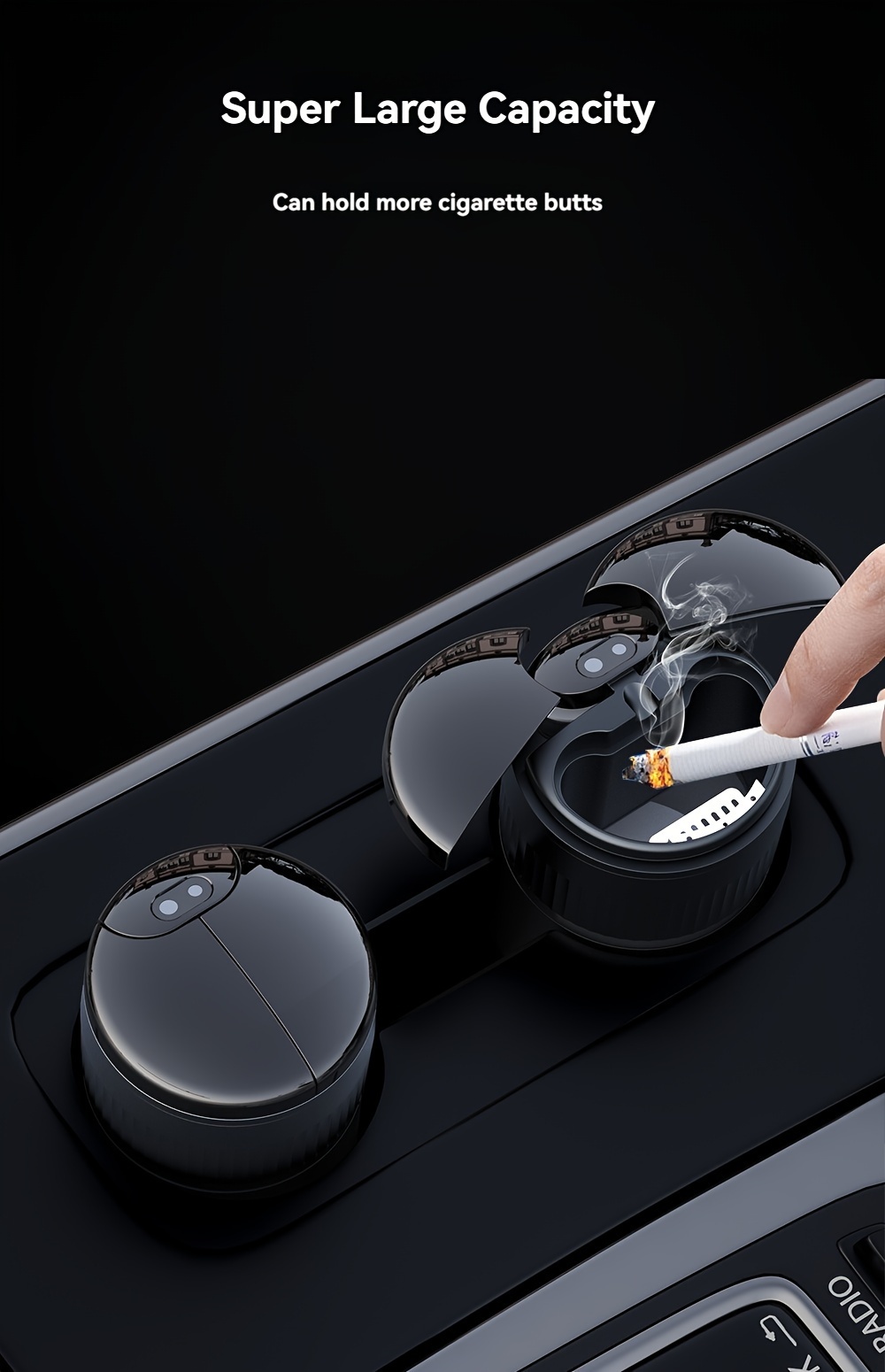 Car Ashtray Rechargeable Battery Metal Cylinder - Temu