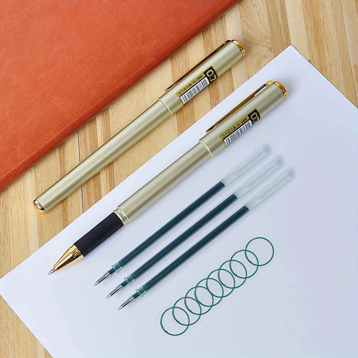 Wqn] Gel Pen Pen+ Green Refills School Supplies - Temu United