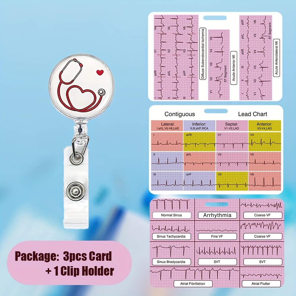 Nursing Badge Reference Cards Buy EKG Buddy Badge 4 Card Set - Doubled ...