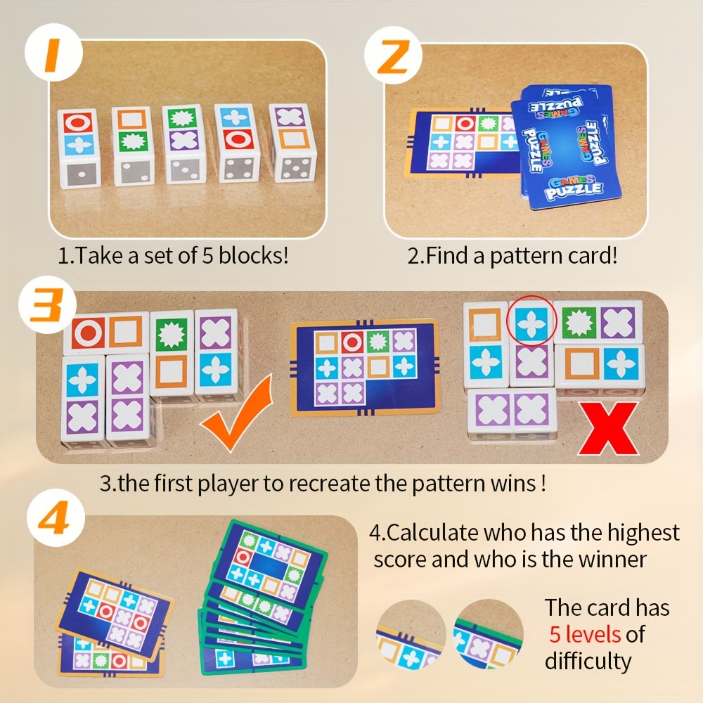 Kids Matching Puzzle Game Set Abs Stacking Sorting Toy - Temu United