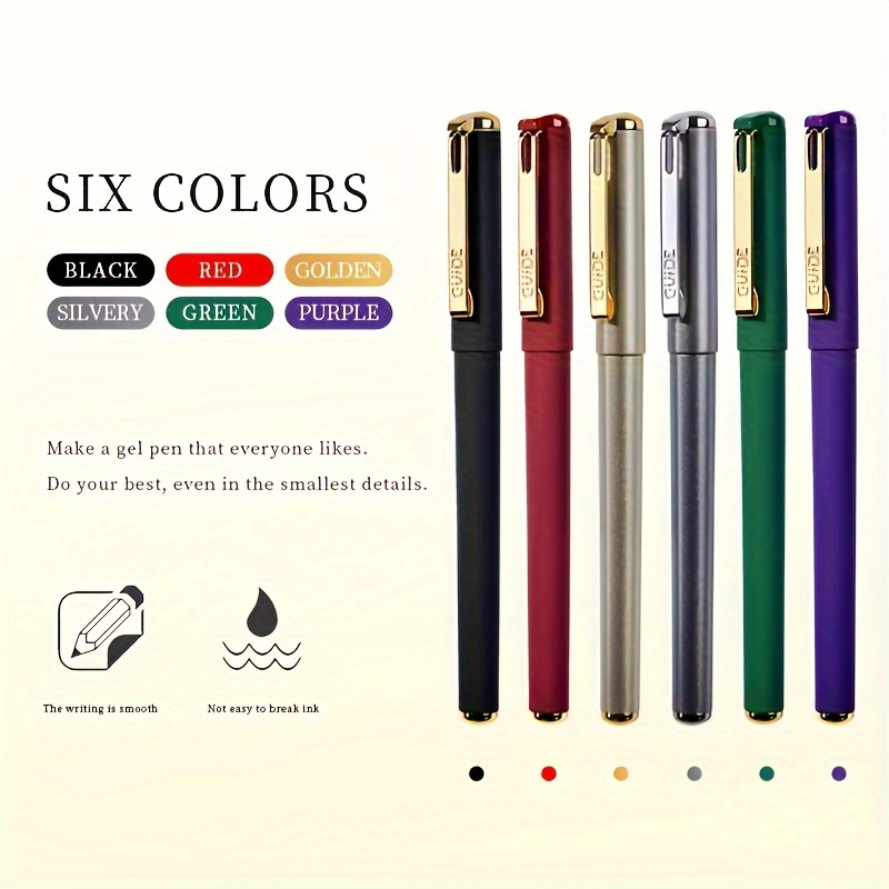 Stylos À Bille À Encre Gel Wuqiannian - Lot De 6, Design Ergonomique En ...
