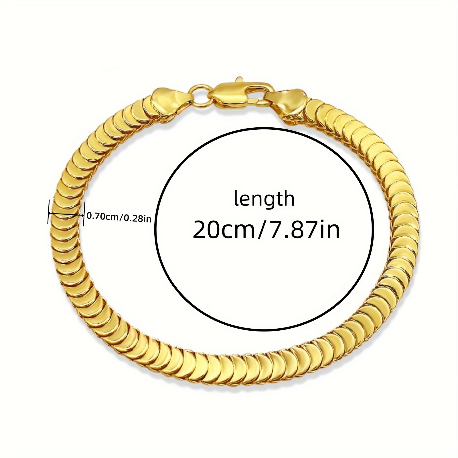 Men's Snake Bone Cuban Chain Bracelet Necklace Copper - Temu United Kingdom