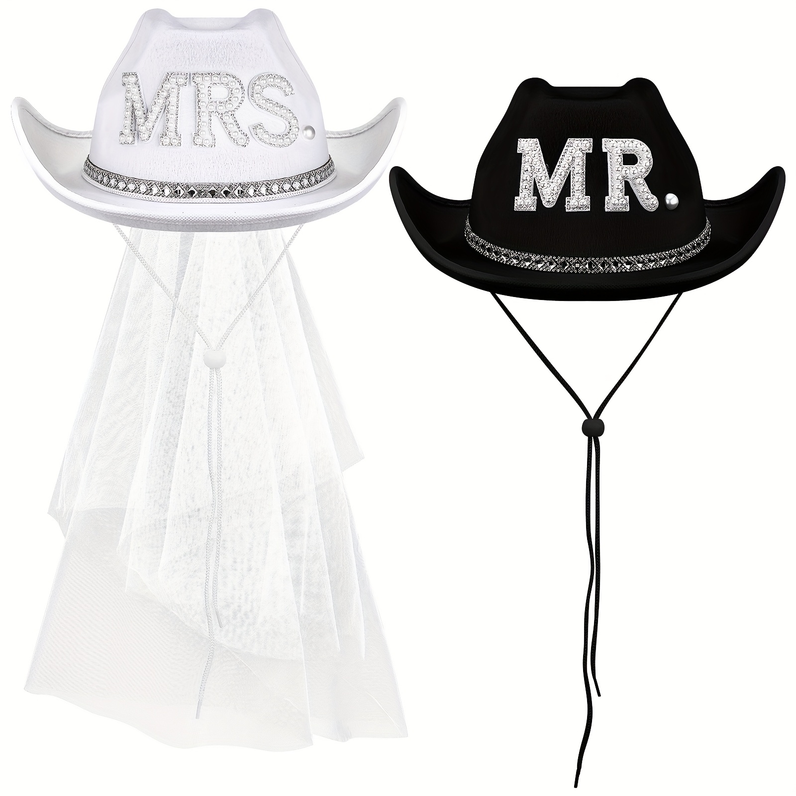 bride cowgirl hat sold on Temu United States