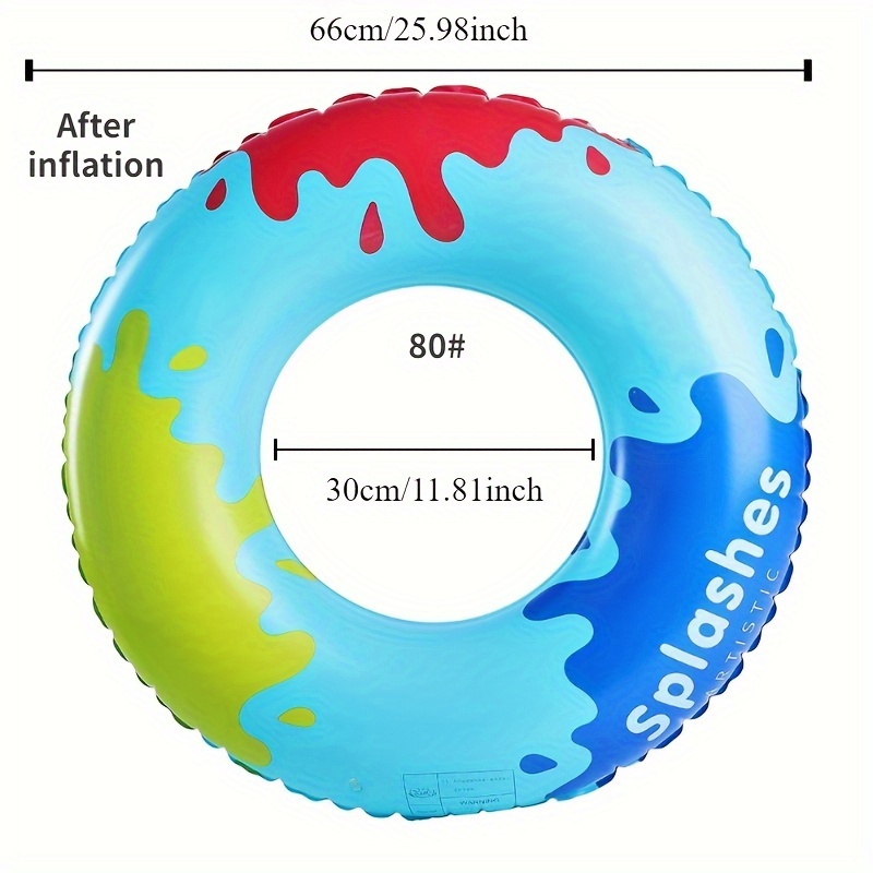 Twolf Thickened Ink Splashing Style Swimming Circle Glitter - Temu ...