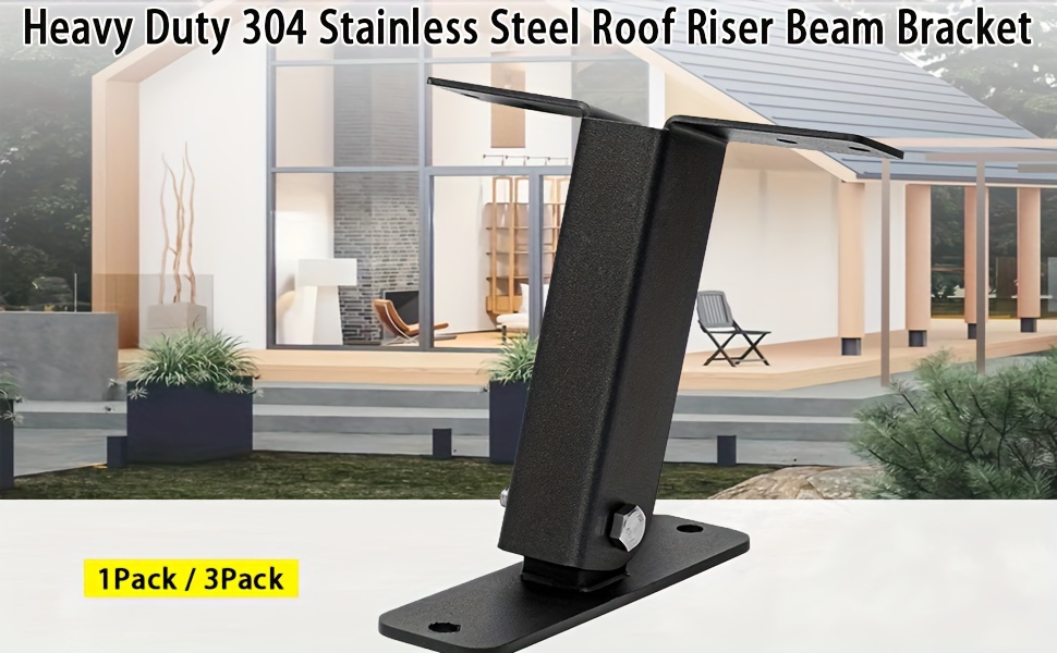 Patio Roof Riser Heavy Duty Pergola Brackets Kits Stainless - Temu ...