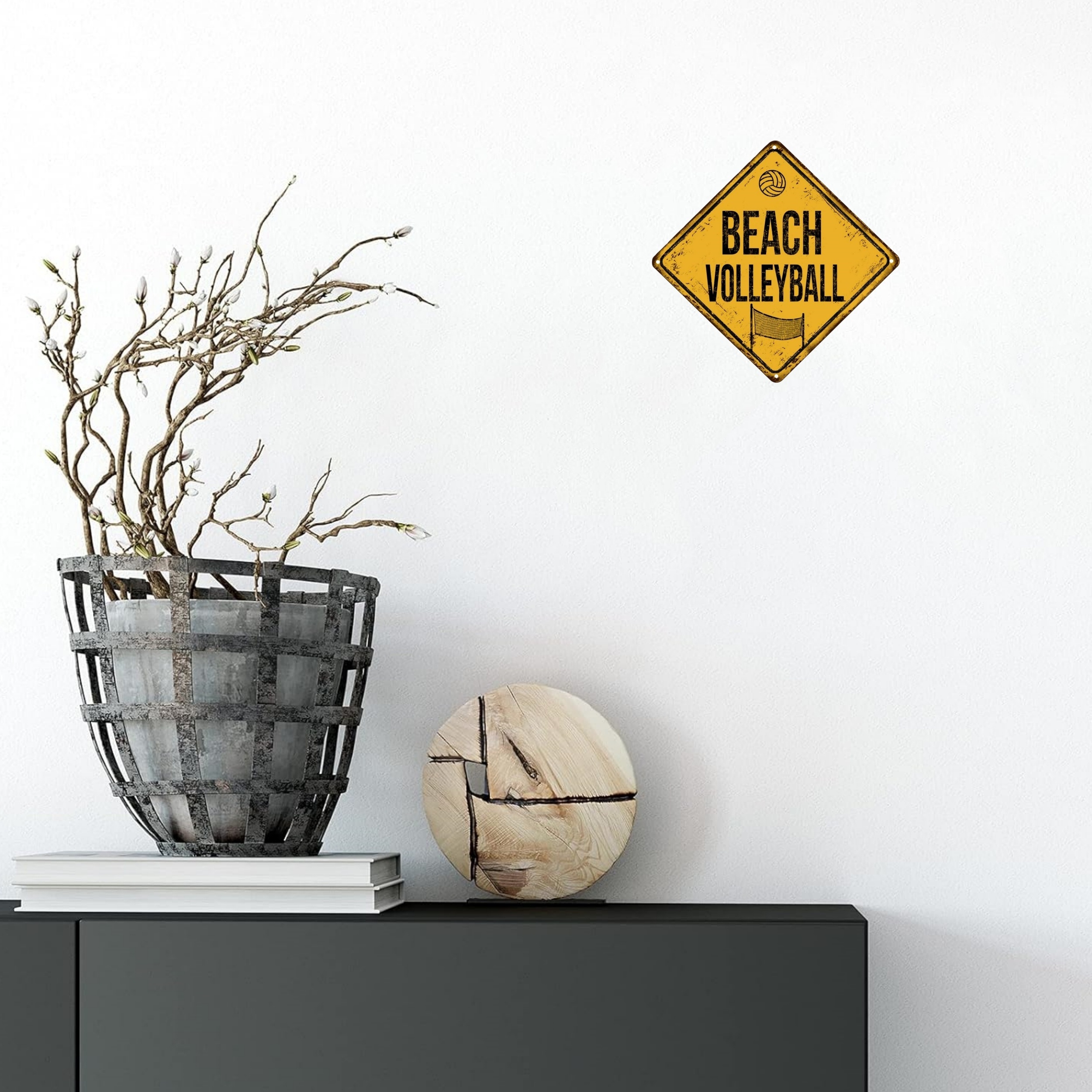 beach volleyball funny metal tin sign novelty vintage plaque - Temu ...