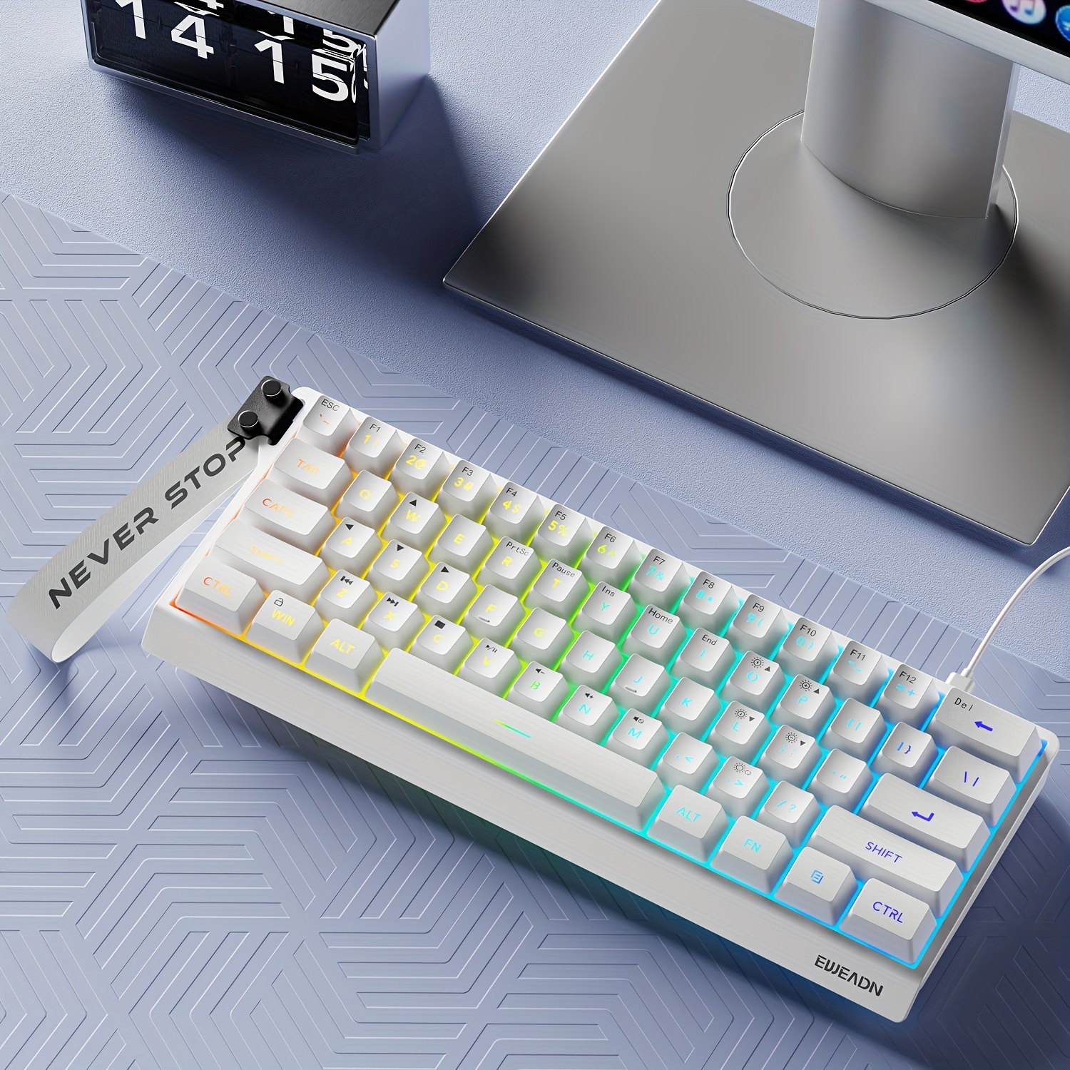 White Laptop Backlit Keyboard
