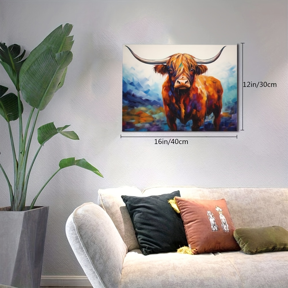 graffiti cow canvas wall art funny canvas painting wall - Temu Canada