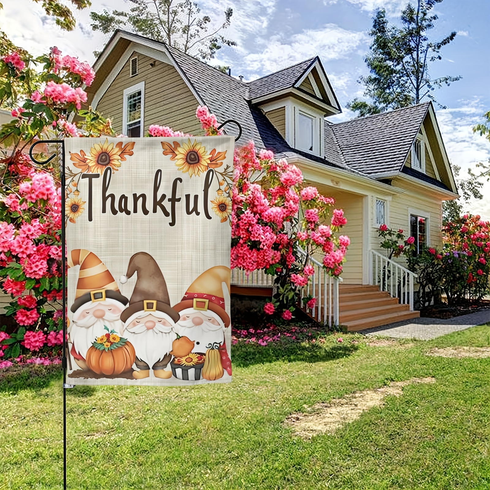 Polyester Thanksgiving Garden Flag Decorative Outdoor Yard - Temu