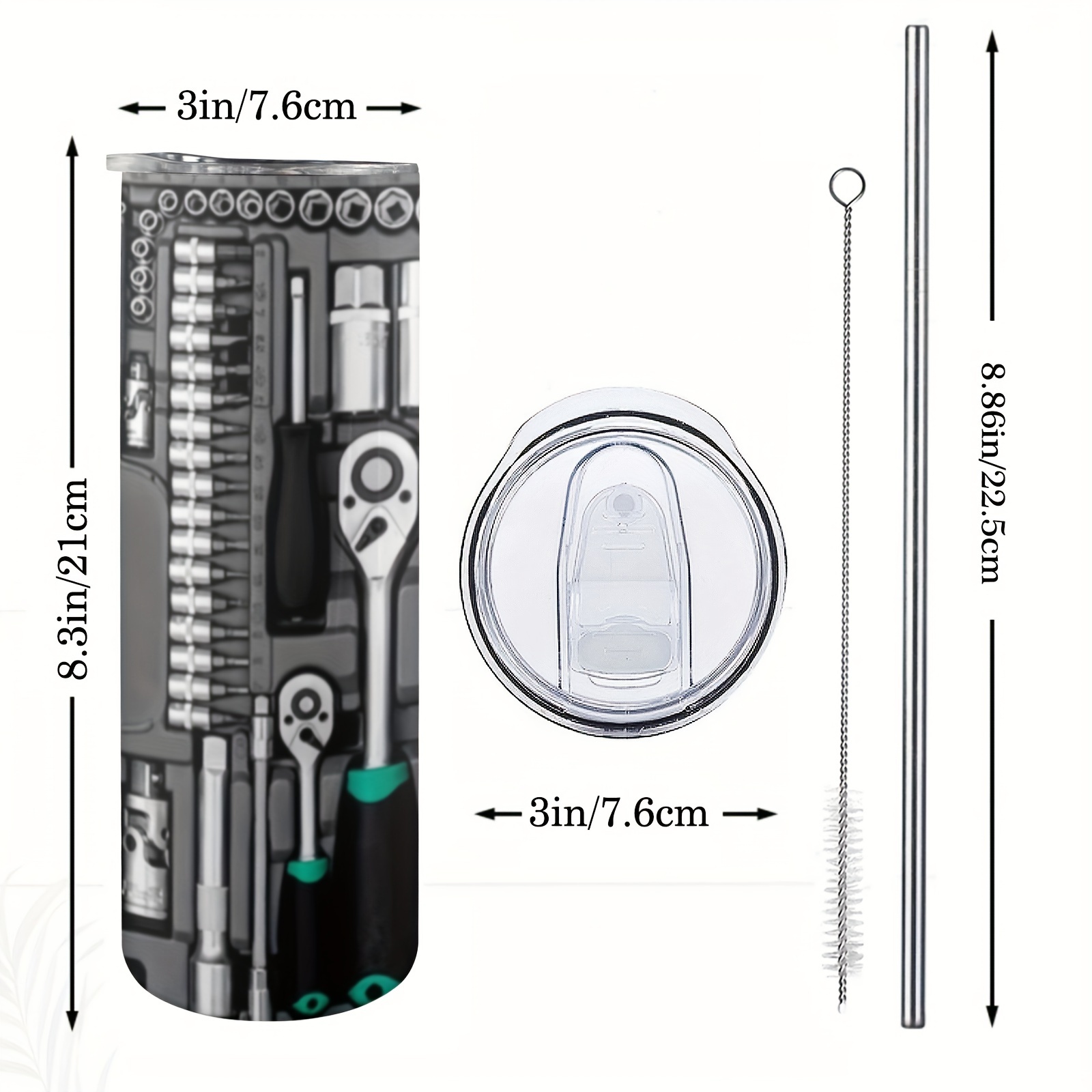 Mechanic Tool Box Tumbler Lid Stainless Steel Water Bottle - Temu