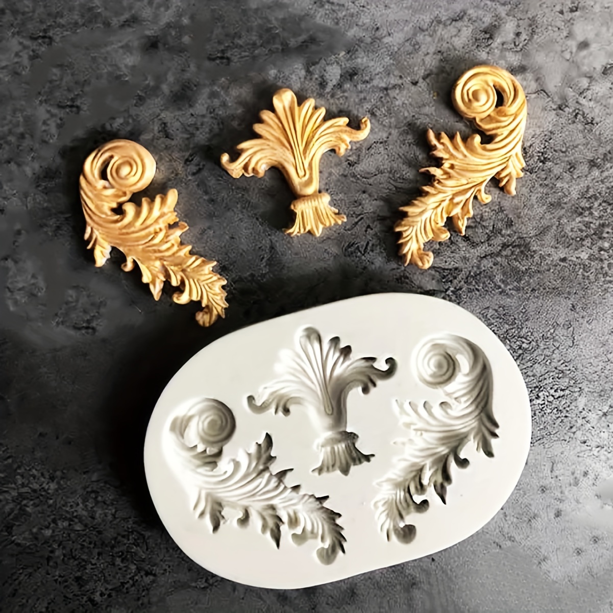 Baroque Silicone Fondant Molds Filigree Mold 3d Sculpted - Temu