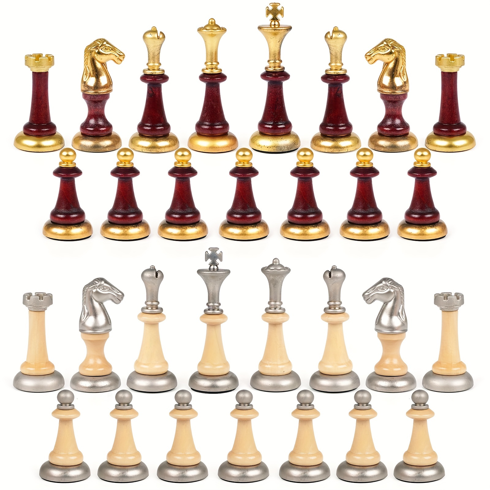 Wooden Chess Set Large Size Board Storage Drawers 2 Extra - Temu