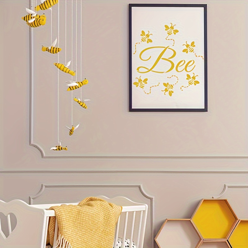 Bee Stencil Template Honeycomb Honey Stencils Reusable Diy - Temu