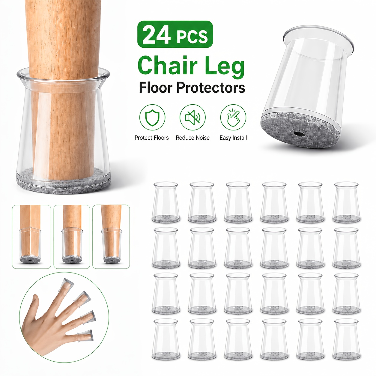 chair leg floor protectors sold on Temu United States