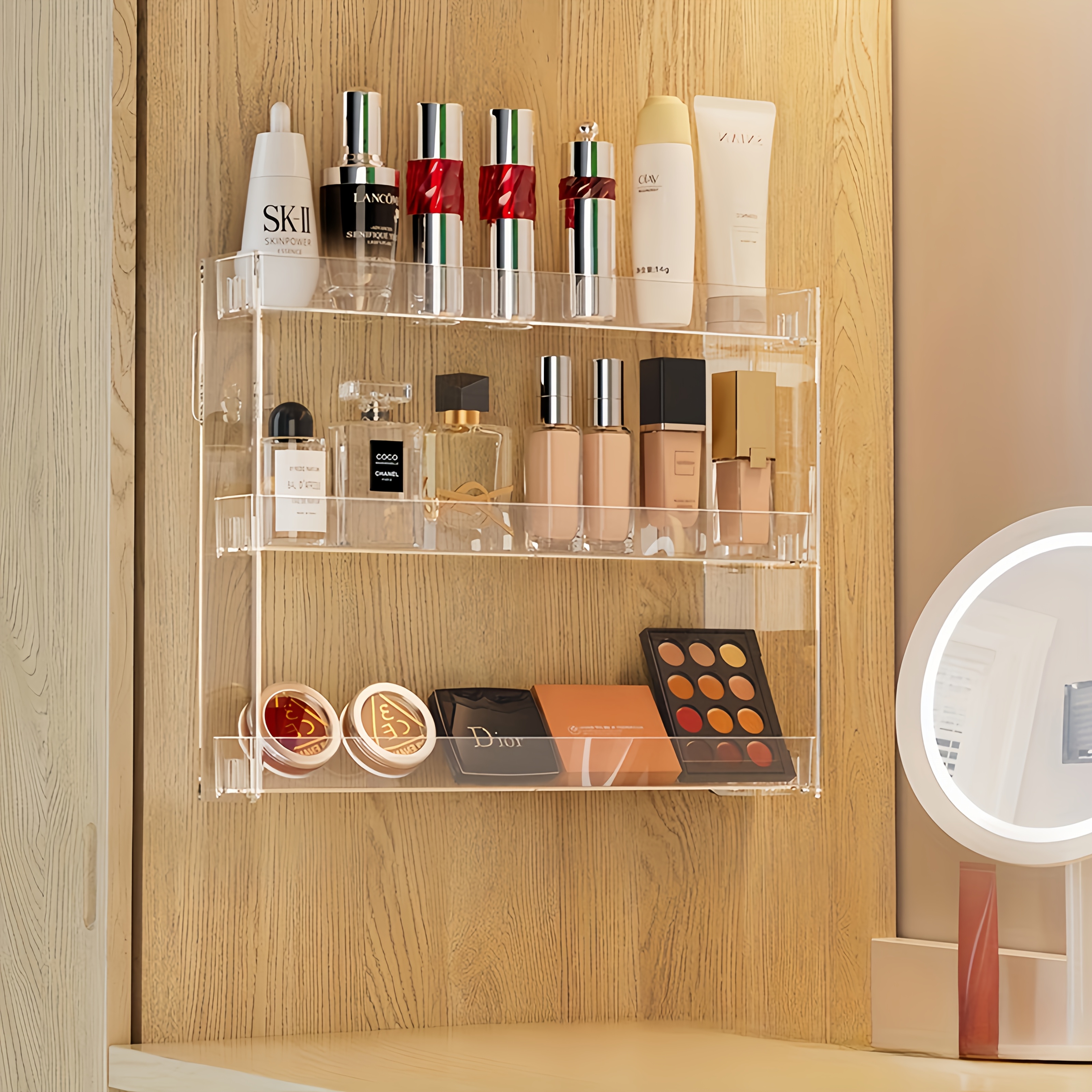 Wall Mounted Makeup Organizer