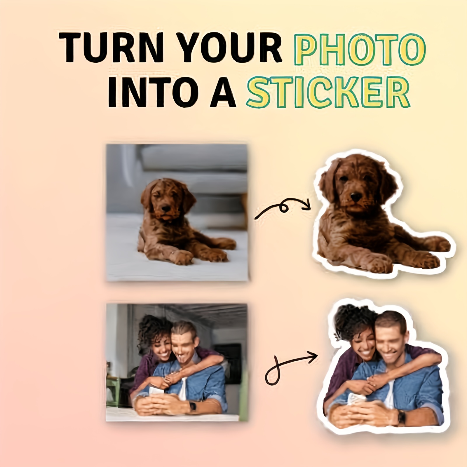 custom stickers sold on Temu Australia
