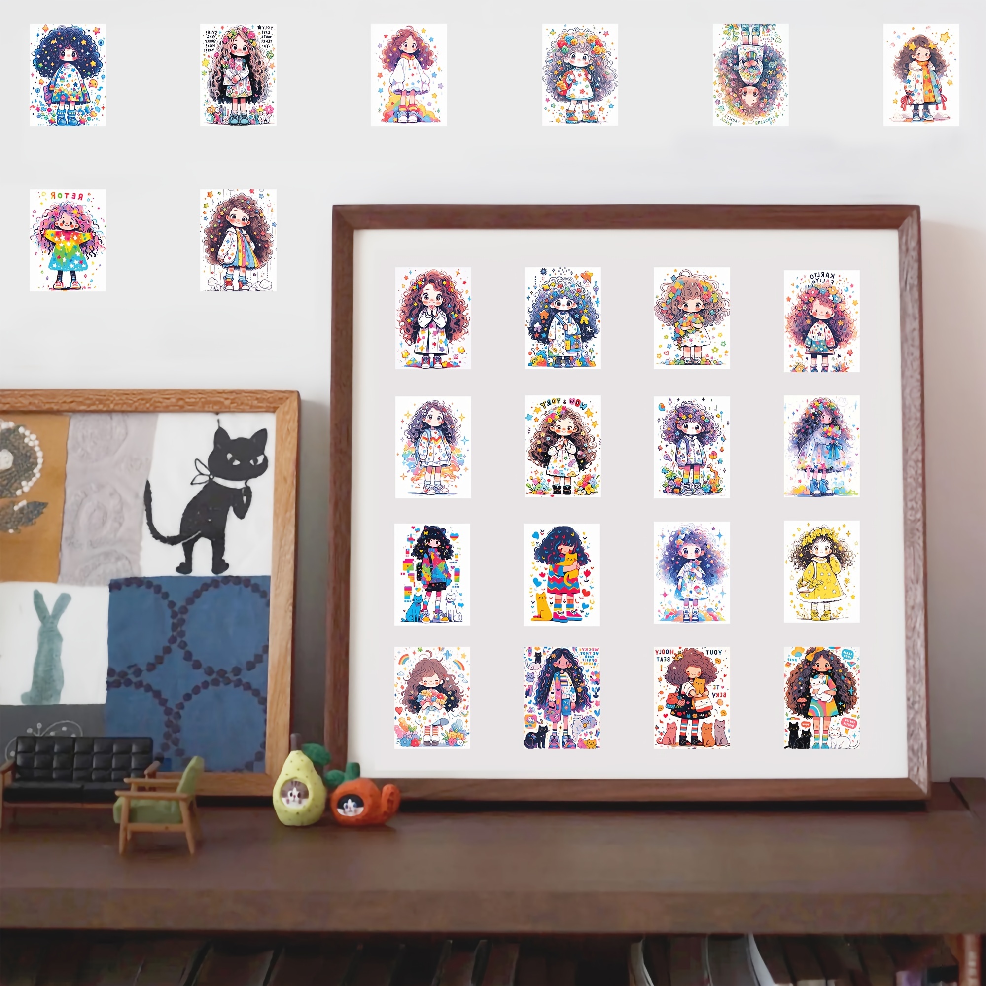 Graffiti Girls Stickers Water Bottle Laptop Colorful Hat - Temu Canada