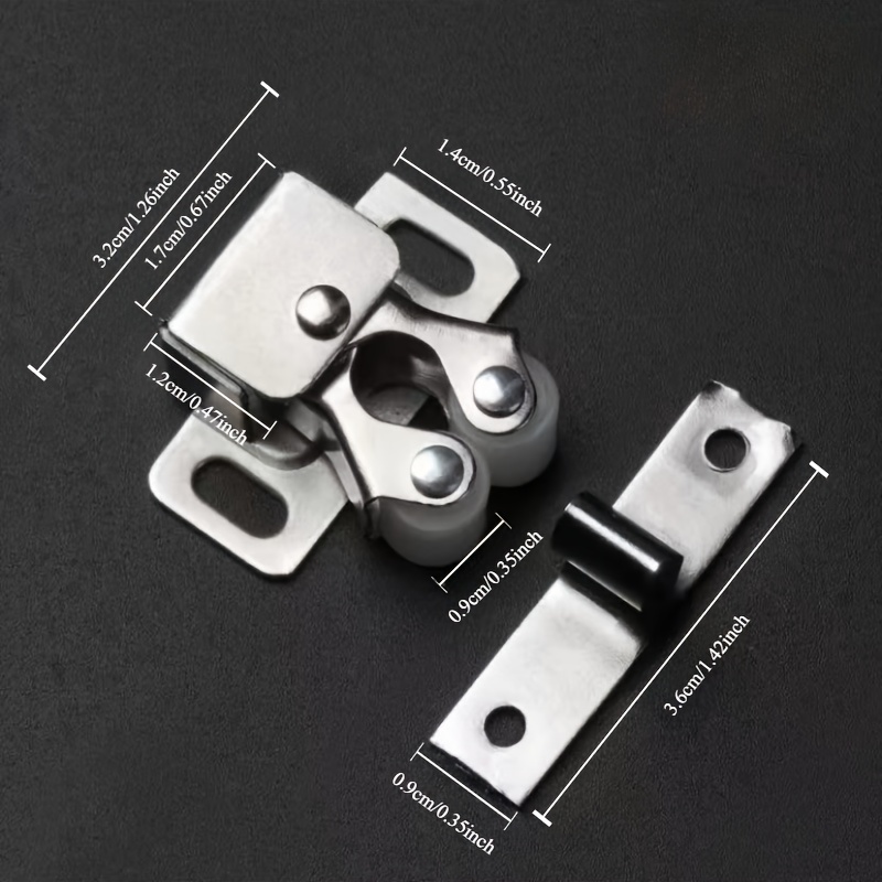 6pcs Metal Gate Locks No Electricity Cabinet Door Latch Clips Wardrobe ...