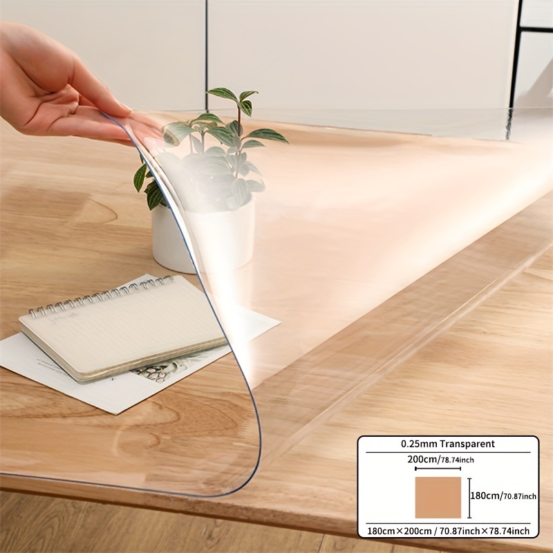 Tablecloth Table Protector Office Desk Blotter Mat Clear - Temu United ...