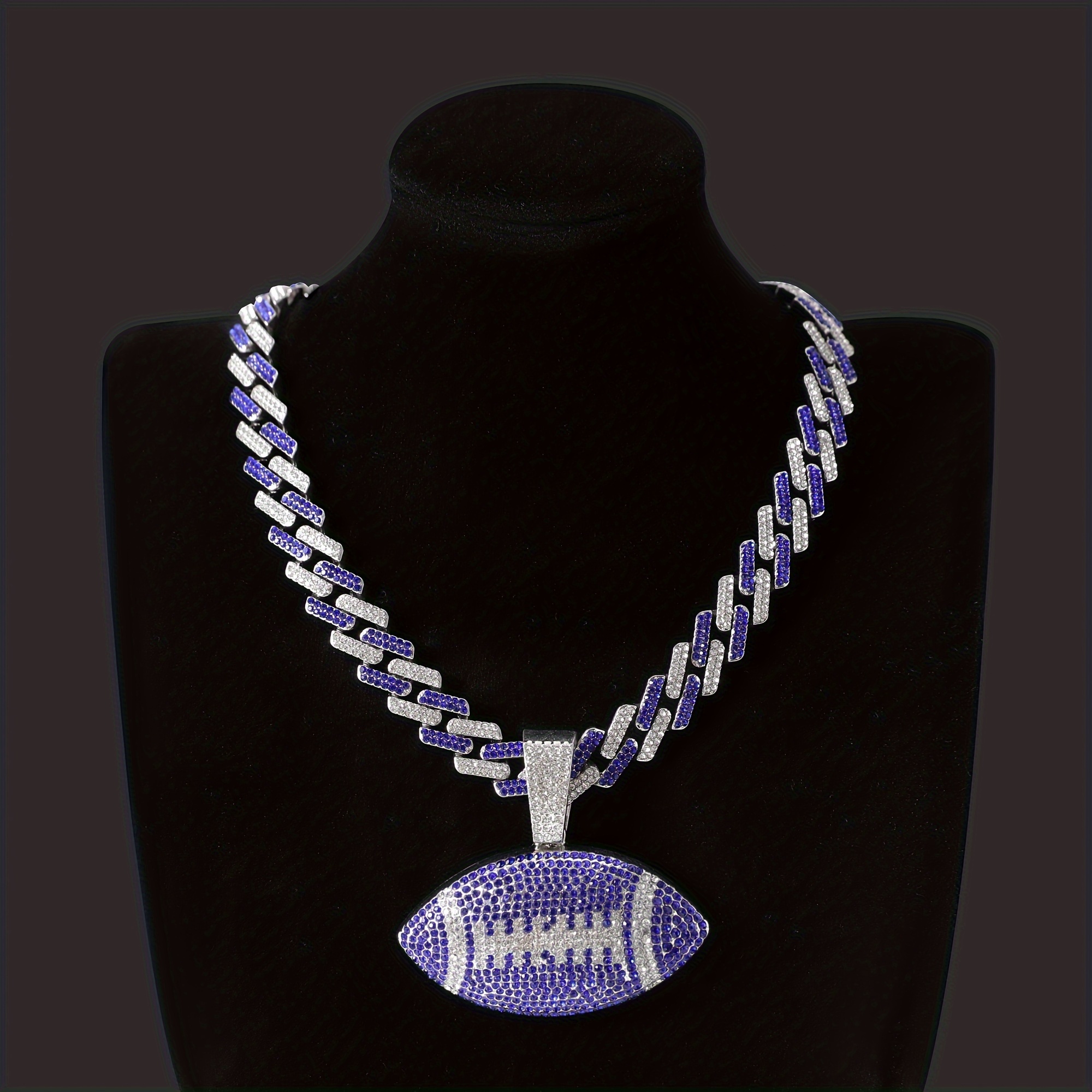 Fashionable Rugby Pendant Necklace A Hip hop Full Cuban - Temu United ...