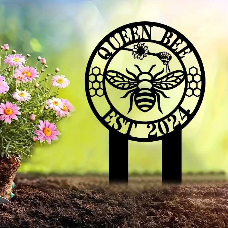 Bee themed Garden Stake Acrylic Lawn Sign Outdoor Decor No - Temu
