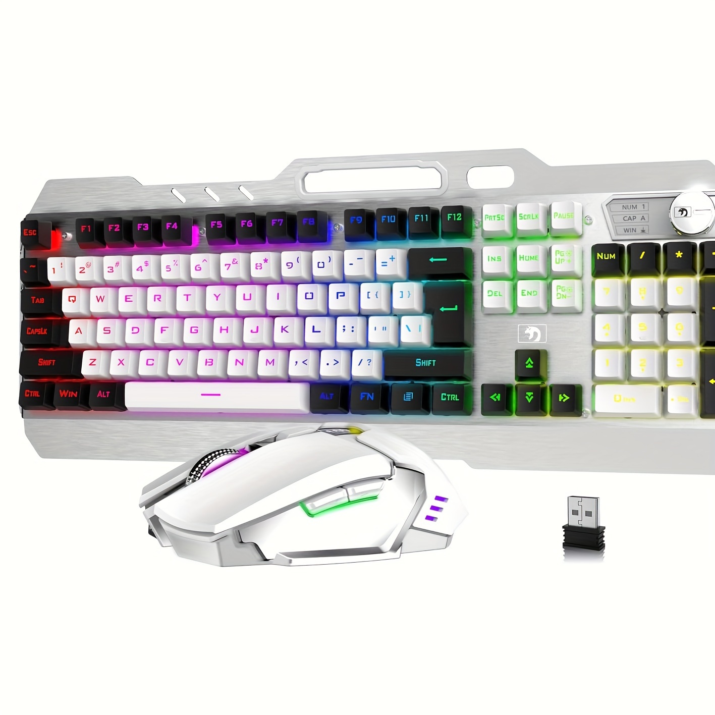 k670 wireless gaming keyboard mouse 16 rgb led - Temu