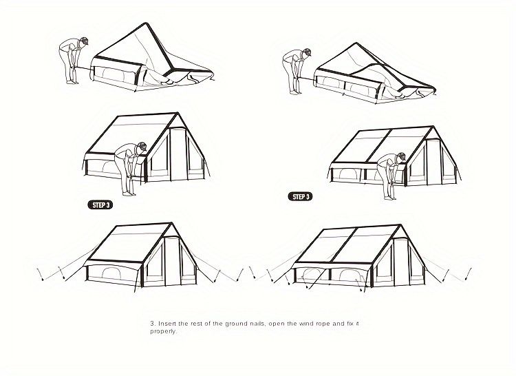 Fully Automatic Inflatable Tent Outdoor Thickened Rainproof Folding ...