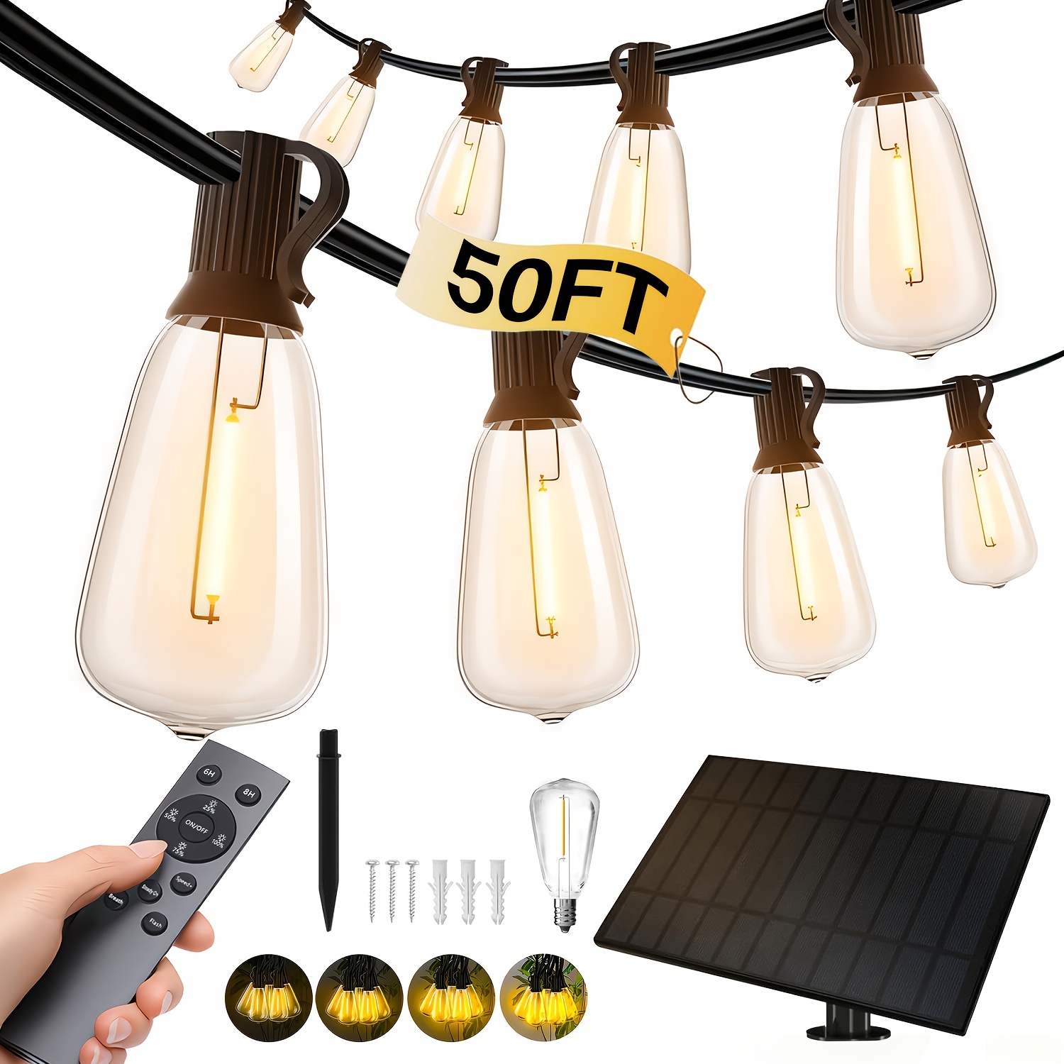 solar string lights sold on Temu United States