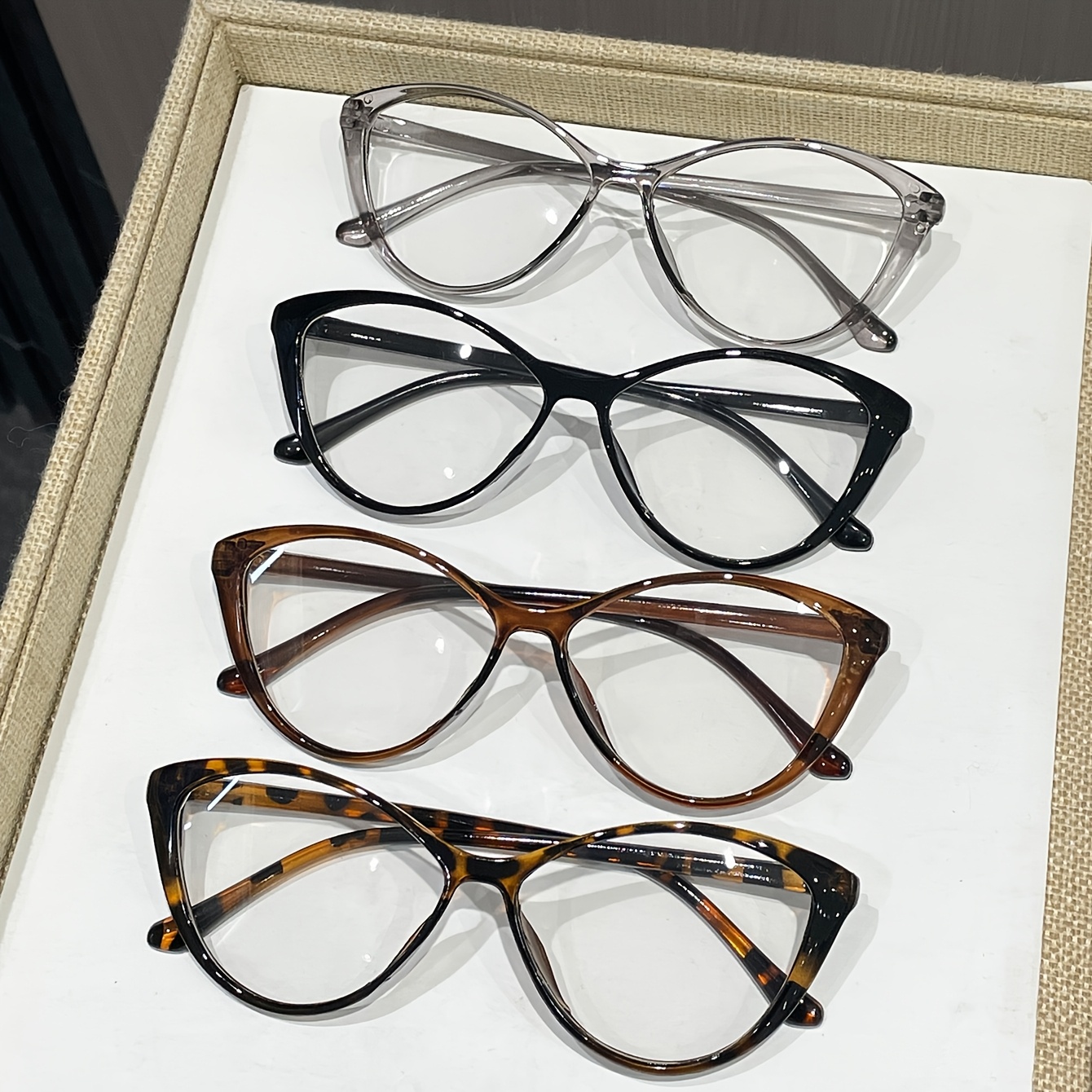 cat eye glasses sold on Temu United States