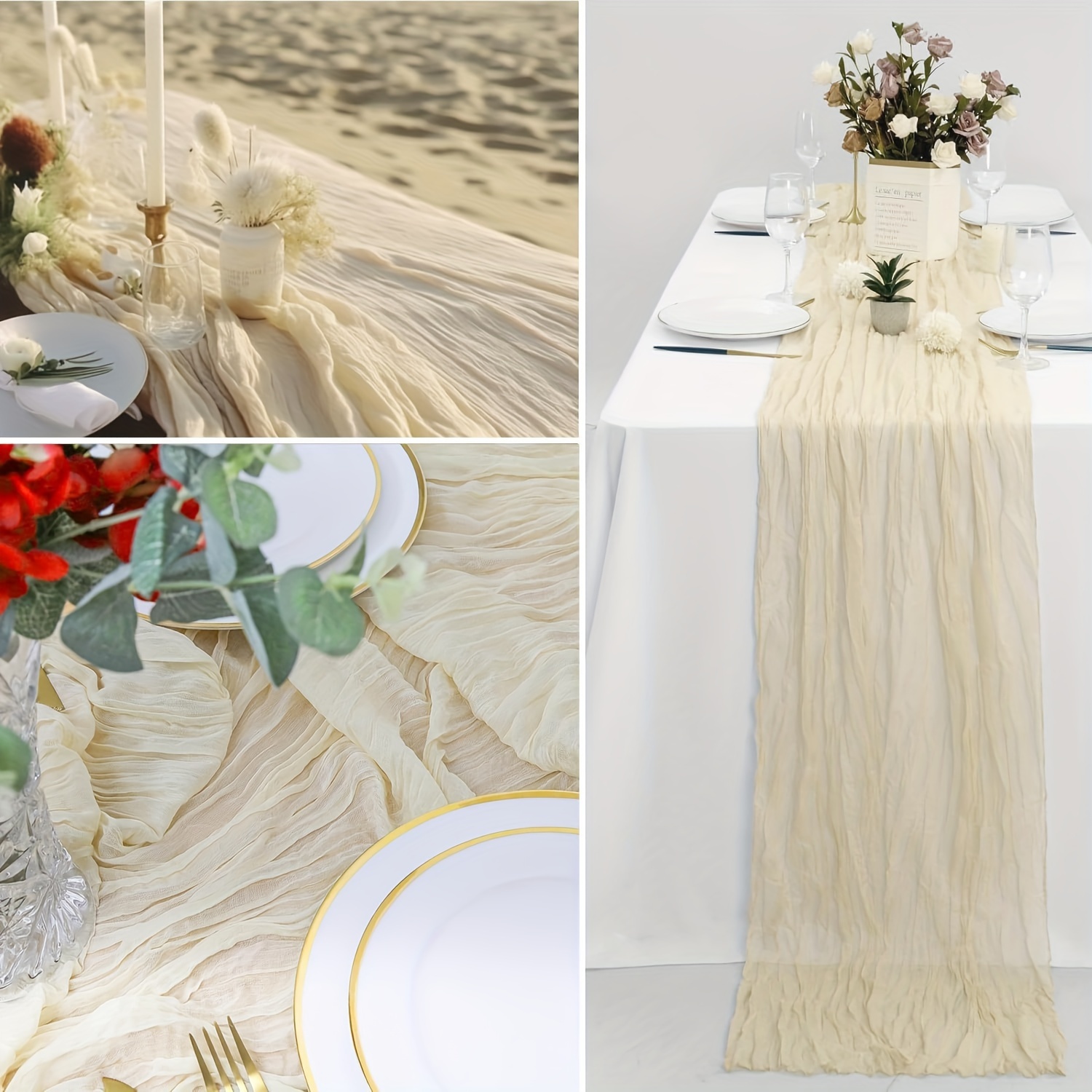 Table Cheesecloth Table - Temu