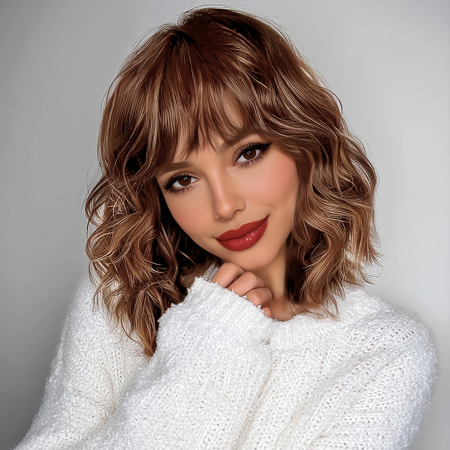 natural looking short wigs sold on Temu United States