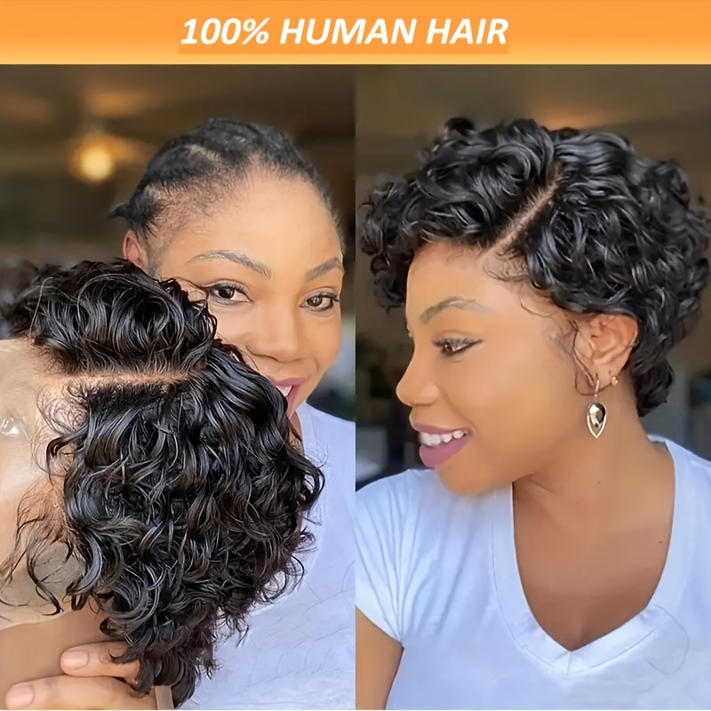 Elegant Grey Short Curly Lace Front Wig Women 13x4 Pre - Temu