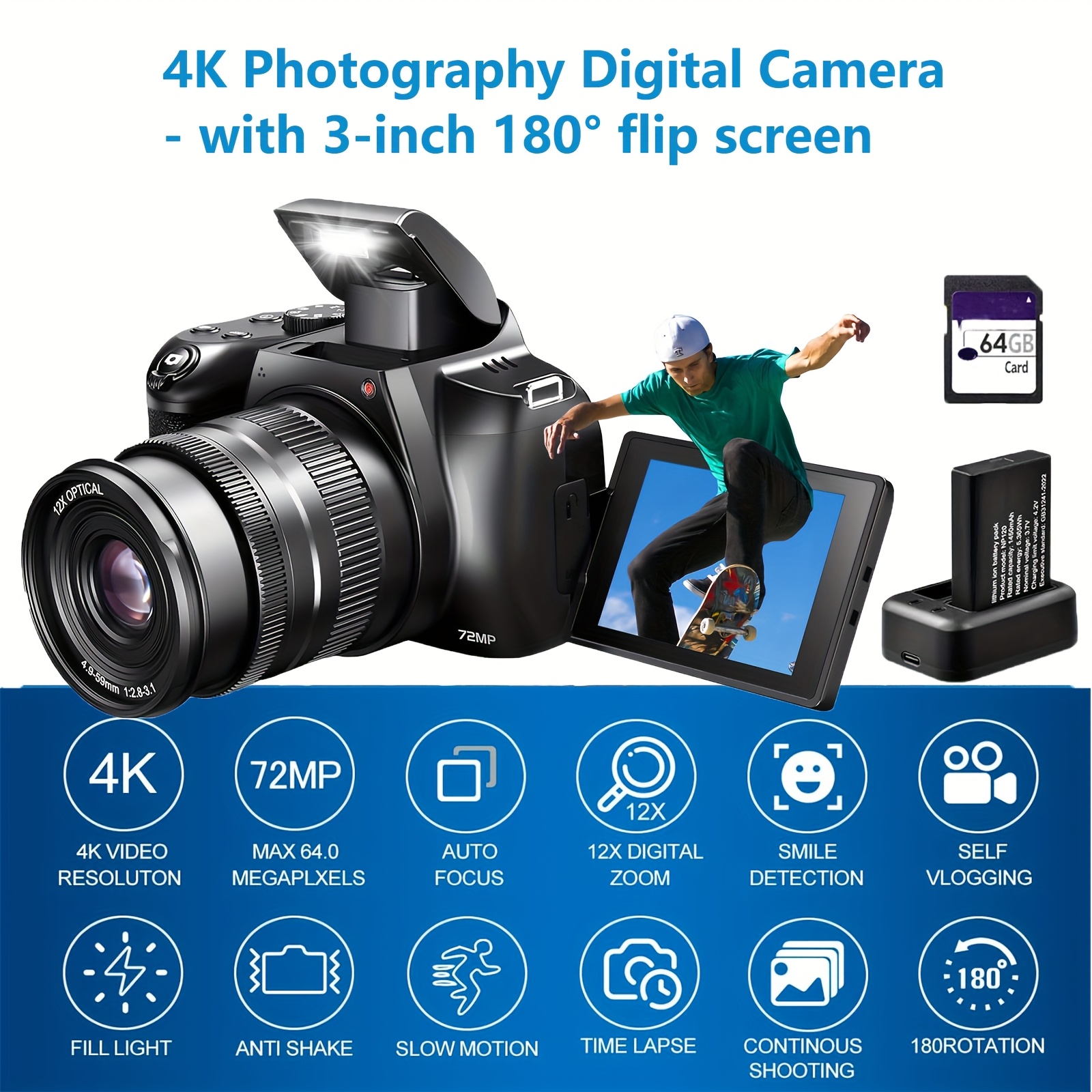 digital cameras sold on Temu United States