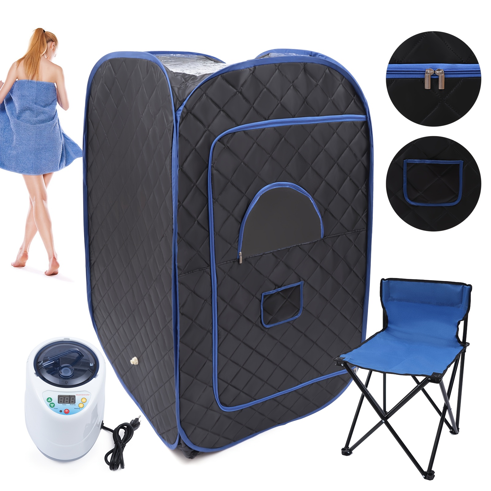 Foldable Home Sauna Portable Steam Sauna Tent - Foldable Home Spa With ...