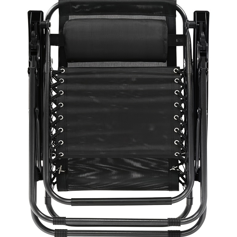 Versatile Black Folding Lounger Chair Office Beach Relaxation | Shop On ...