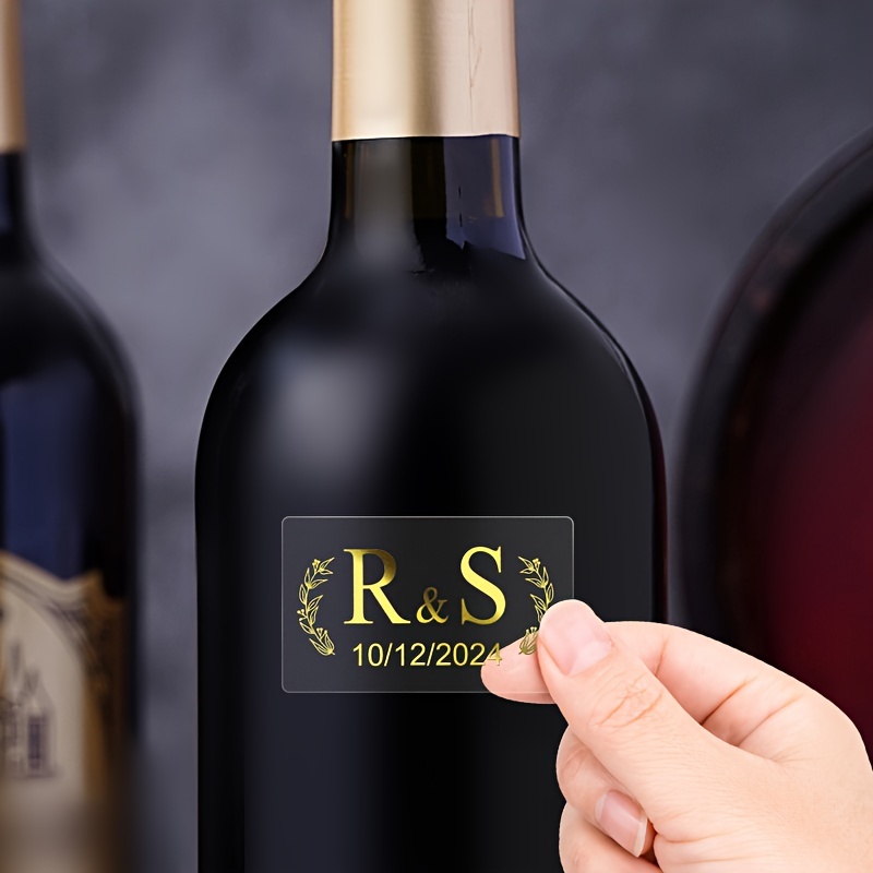 Transparent Labels Luxury Golden Foil Customized Elegant - Temu Philippines