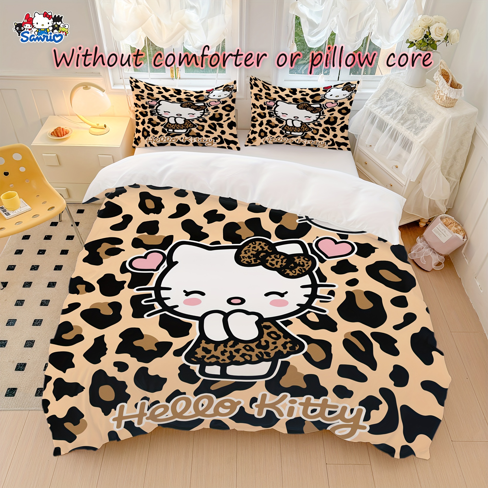 leopardprintcute cartoon bedding set Temu United Kingdom