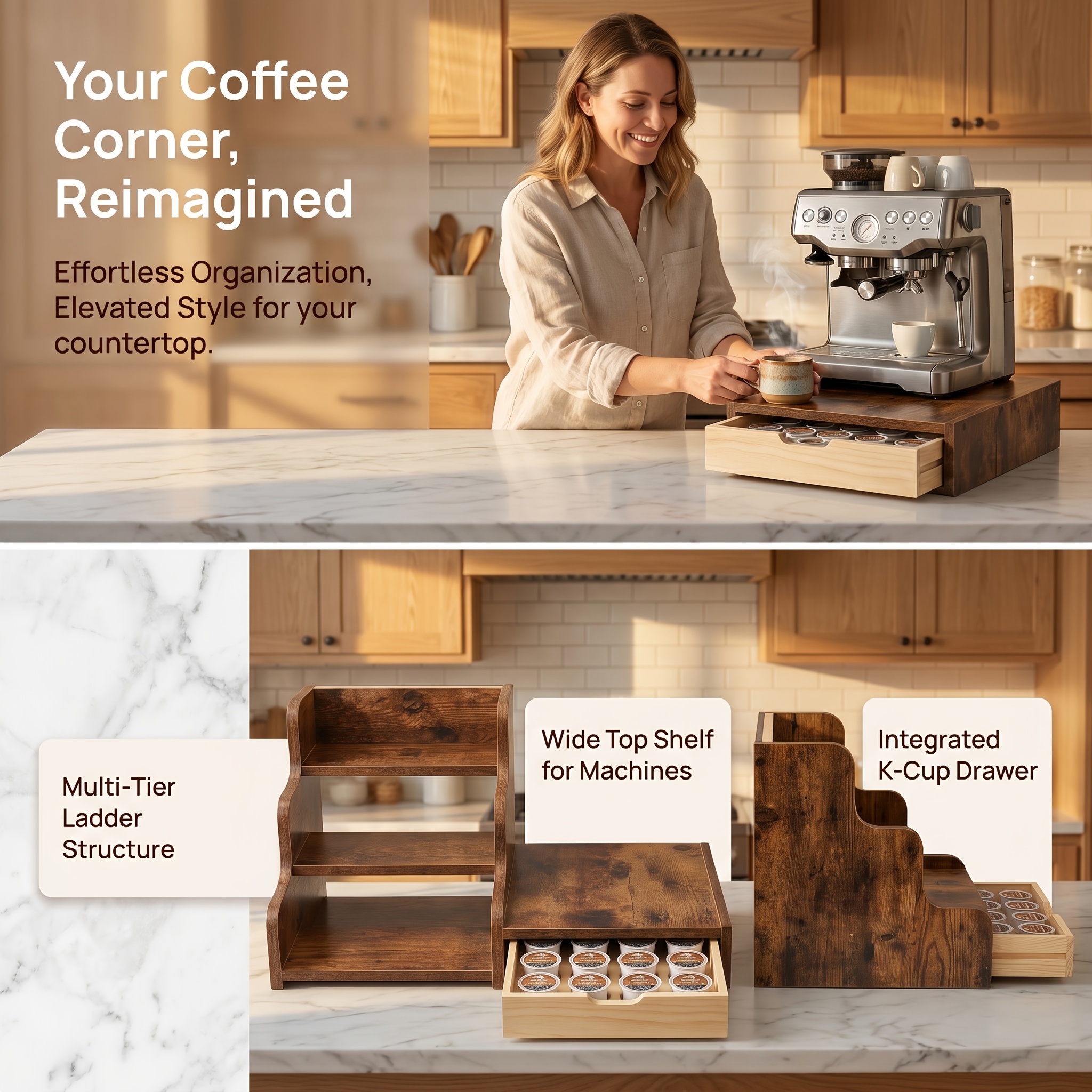coffee station organizer sold on Temu United States