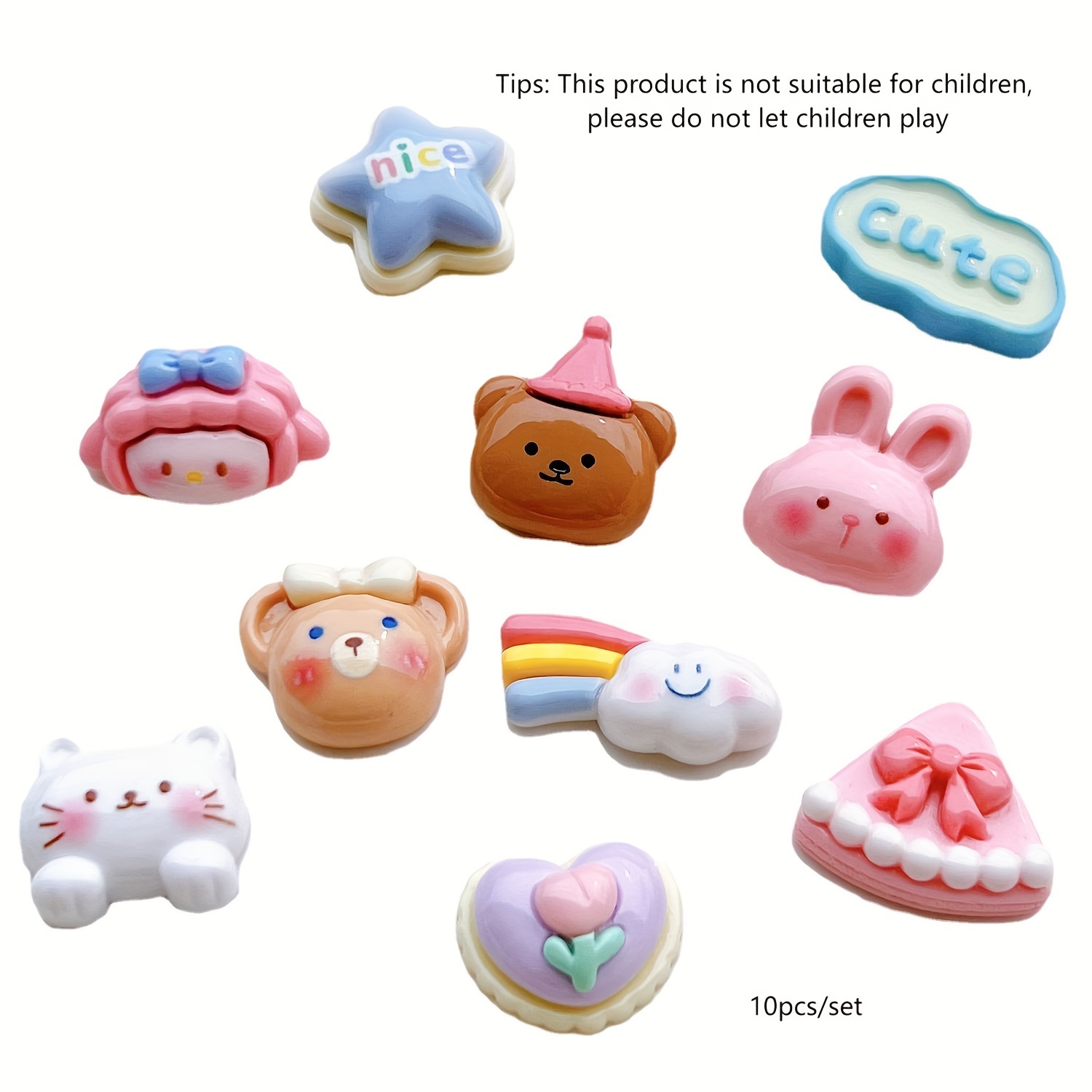 3d Shoe Charms Set Cute Transparent Resin Bear Cloud Shoes - Temu Ireland