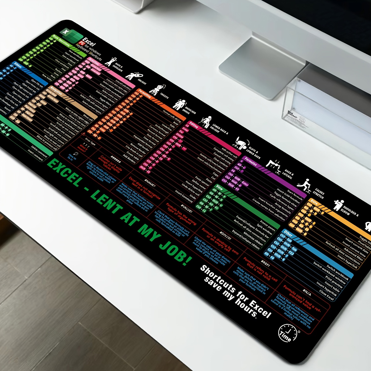 excel shortcut desk mat sold on Temu United States