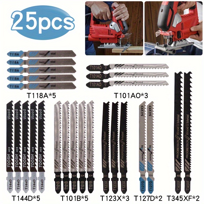 Value Pack Universal Jig Saw Blade Set High Carbon Steel - Temu New Zealand