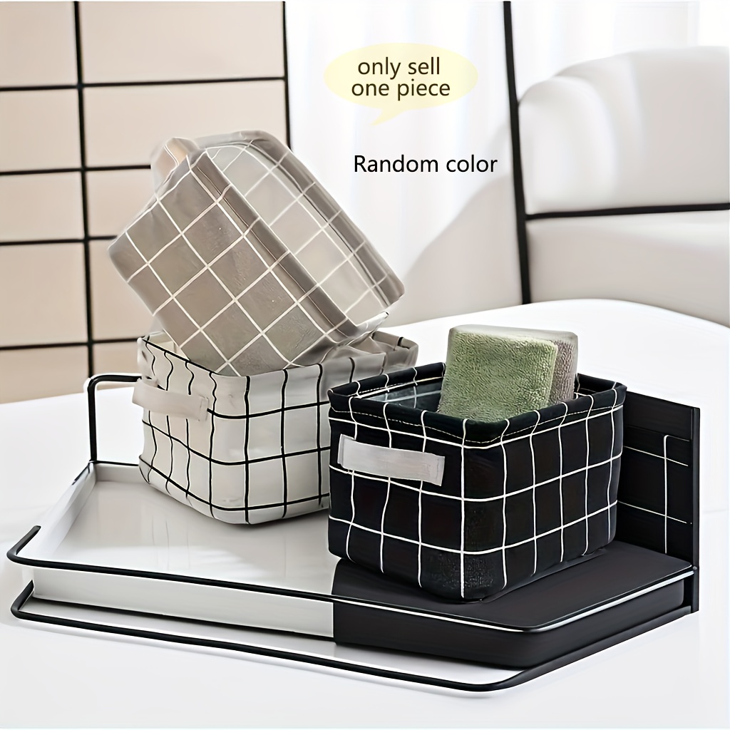 Plaid Printing Storage Basket Toy Organizer Bucket Large - Temu United ...