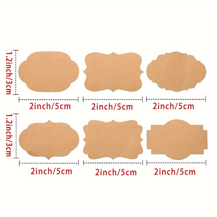 Roll 300 Blank Kraft Paper Labels Adhesive Tags Pricing - Temu Germany