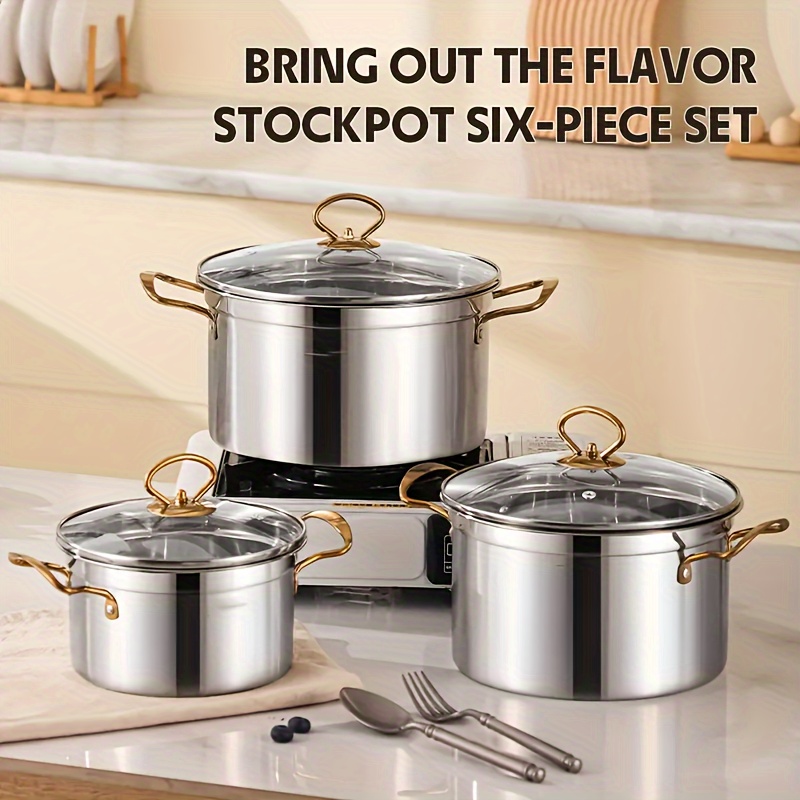 Stainless Steel Cookware Set Versatile Kitchen Pots Lids - Temu