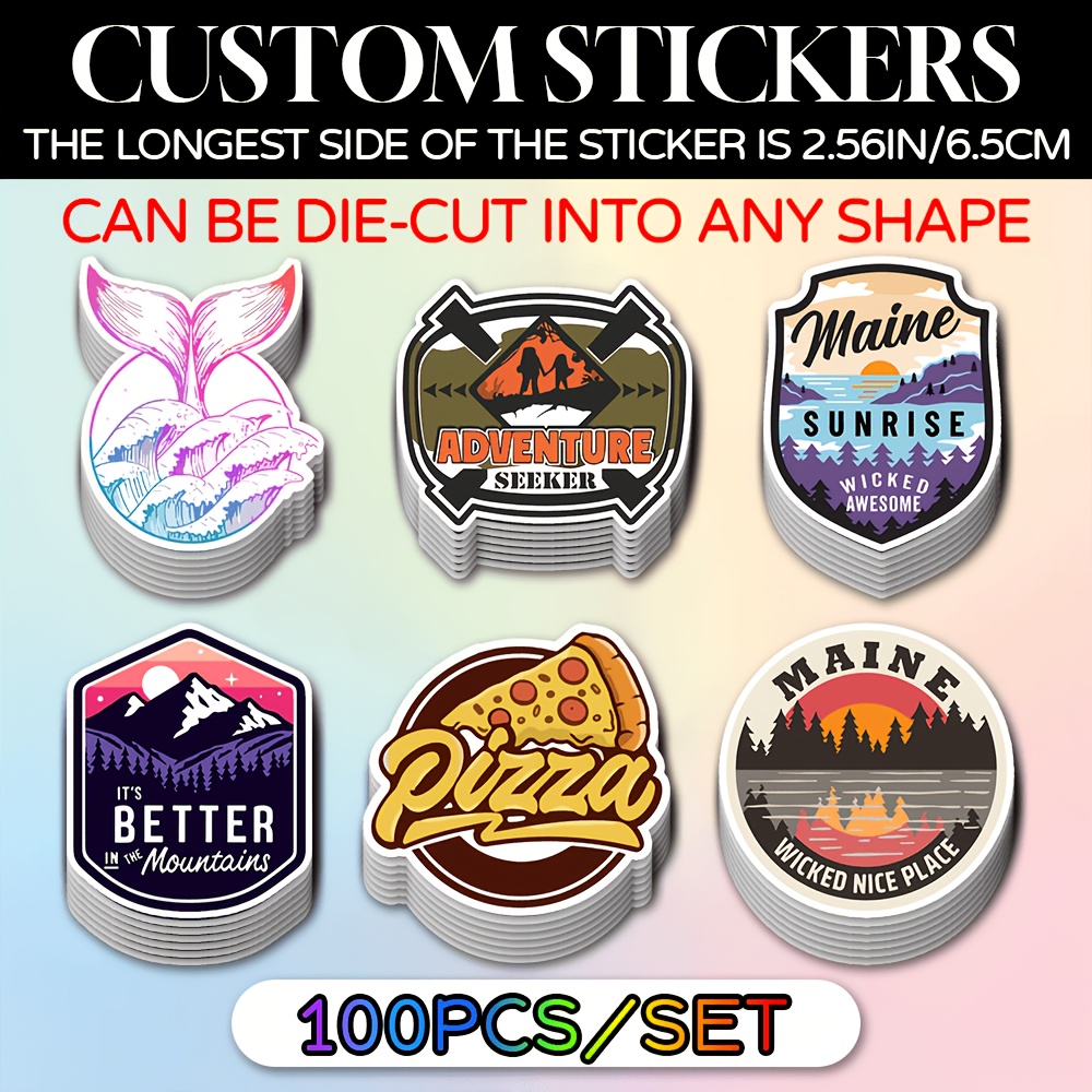 custom stickers sold on Temu Australia