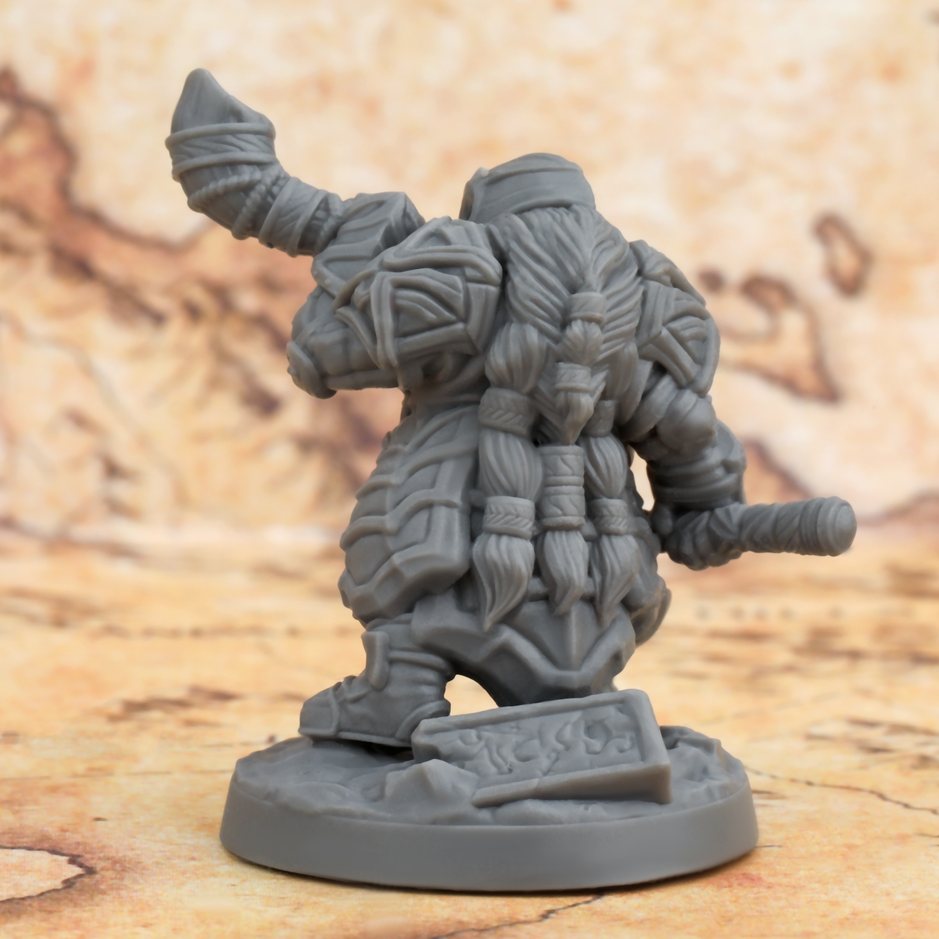Stonebreaker Dwarf Resin Miniature - Paintable Male Fantasy Rpg Figure ...
