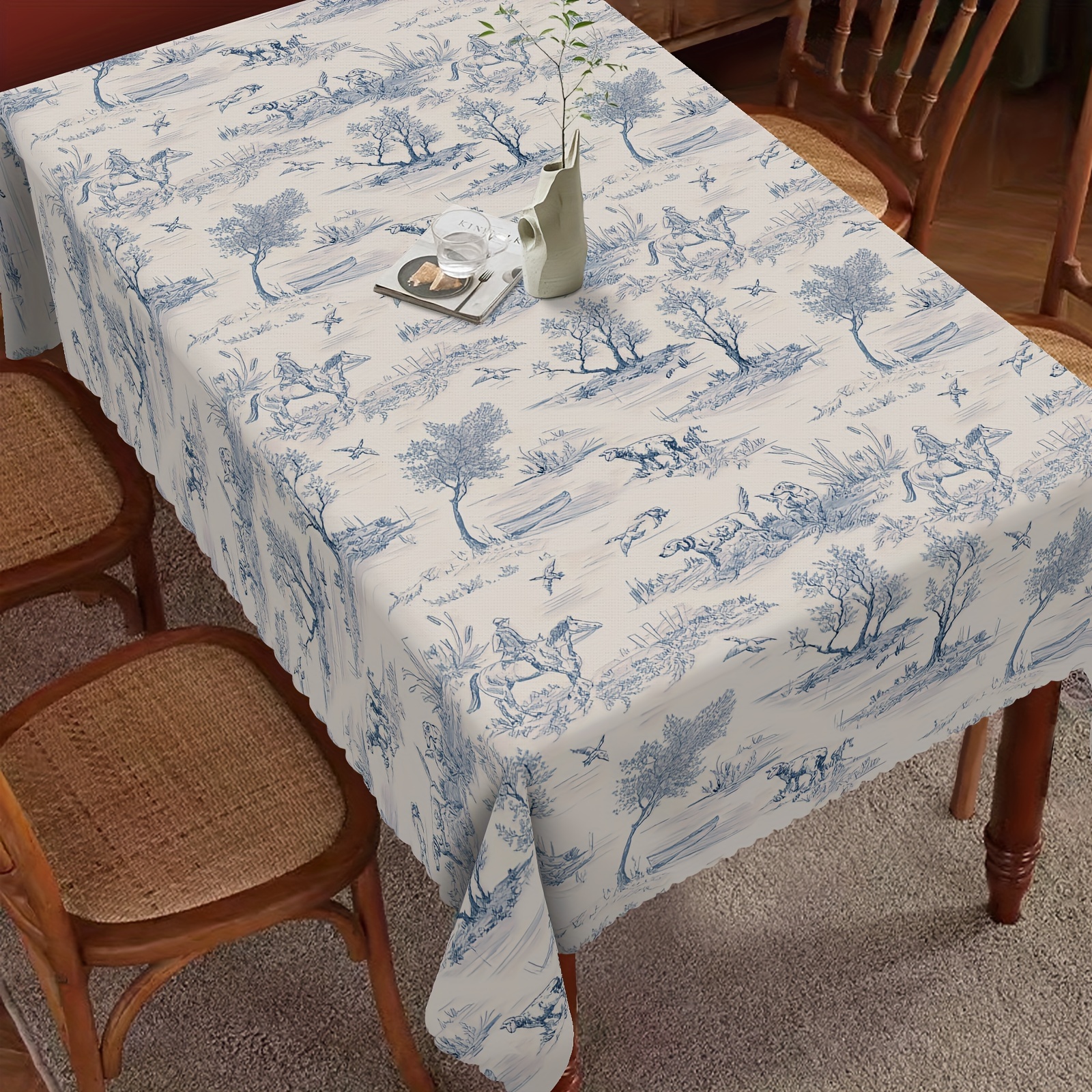 Round/rectangle Tablecloth Rustic Tablecloth Classic French - Temu Ireland