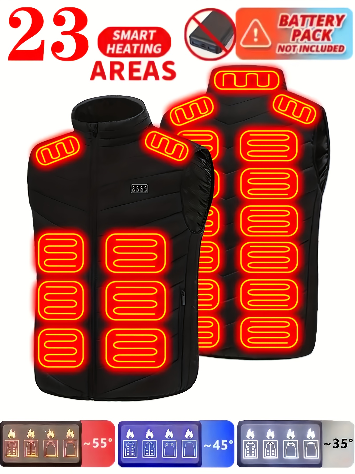heated vest sold on Temu United States